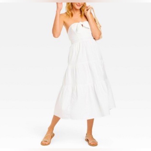 Universal Thread | Dresses | Universal Thread Strapless Sundress White ...